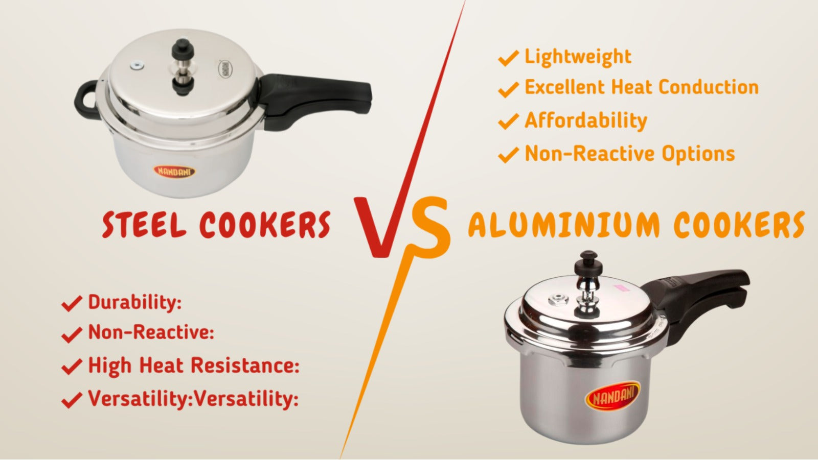 Aluminum Cooker Vs Steel Cooker - Which is Best to use ? – Nandini ...